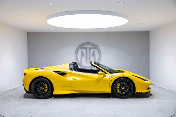 2022 Ferrari F8 Spider Yellow Convertible Coupe Sports Car 3.8T V8 F1 ...